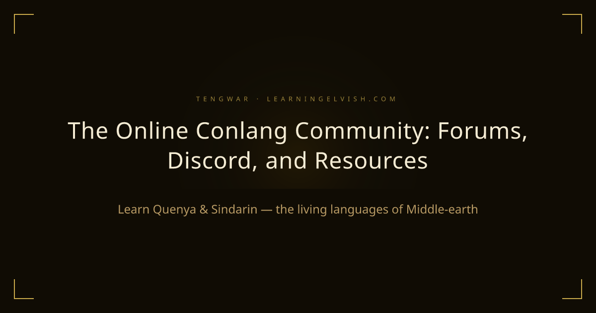 The Online Conlang Community: Forums, Discord, and Resources